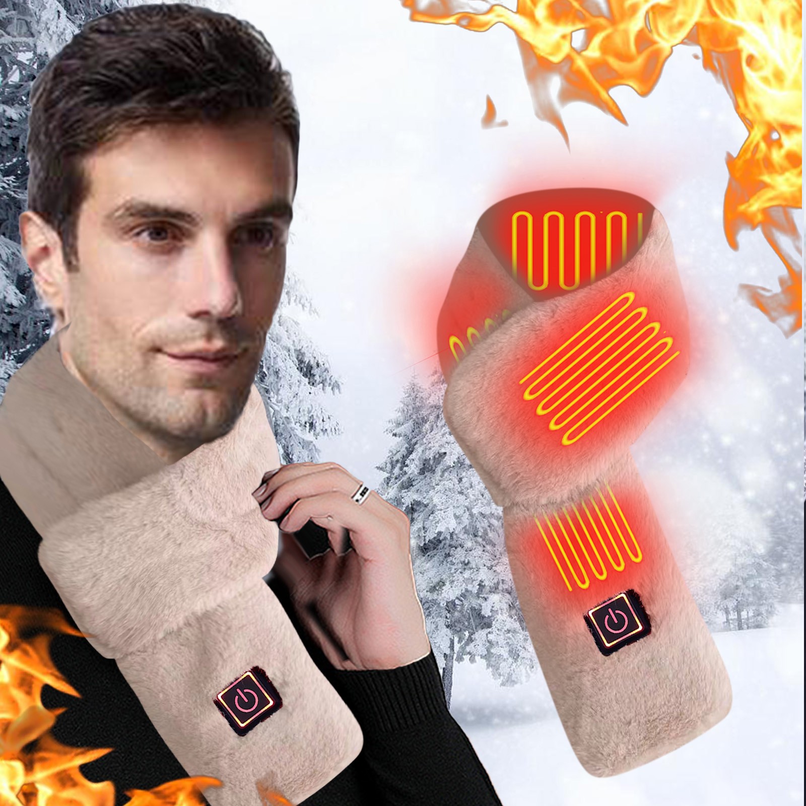 Tour de cou chauffante électrique en peluche avec prise USB • Mon habit ...