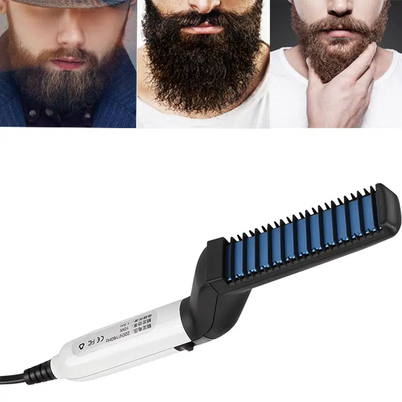 Peigne électrique à barbe et cheveux chauffant pour hommes • Mon habit chauffant